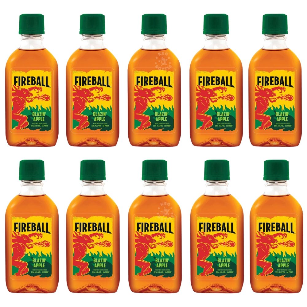 Fireball Blazin’ Apple Cinnamon Whisky - 10 Pack (50 ml) | Keg N Bottle
