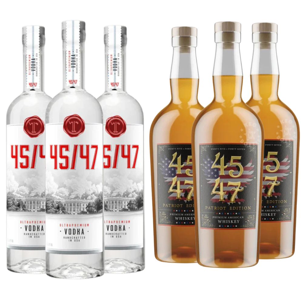 45-47 Vodka & Patriot Edition Whiskey Combo (750 ml, 6 Bottles) | Keg N ...