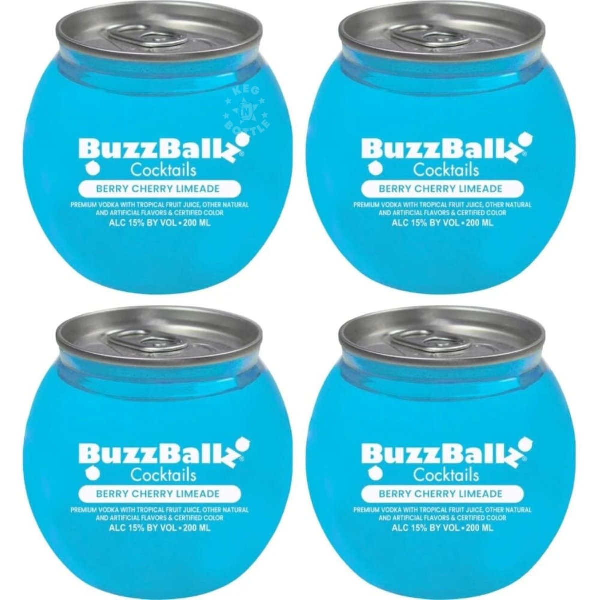BuzzBallz Berry Cherry Limeade Cocktails (200 ml) 4 Pack