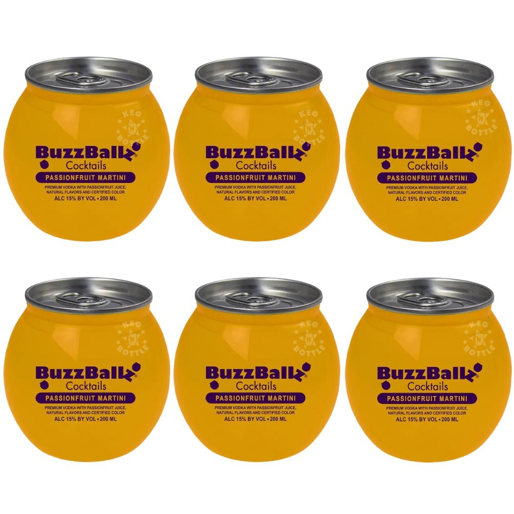 BuzzBallz Cocktails Passionfruit Martini - 6 Pack (6 x 200 ml) | Keg N ...