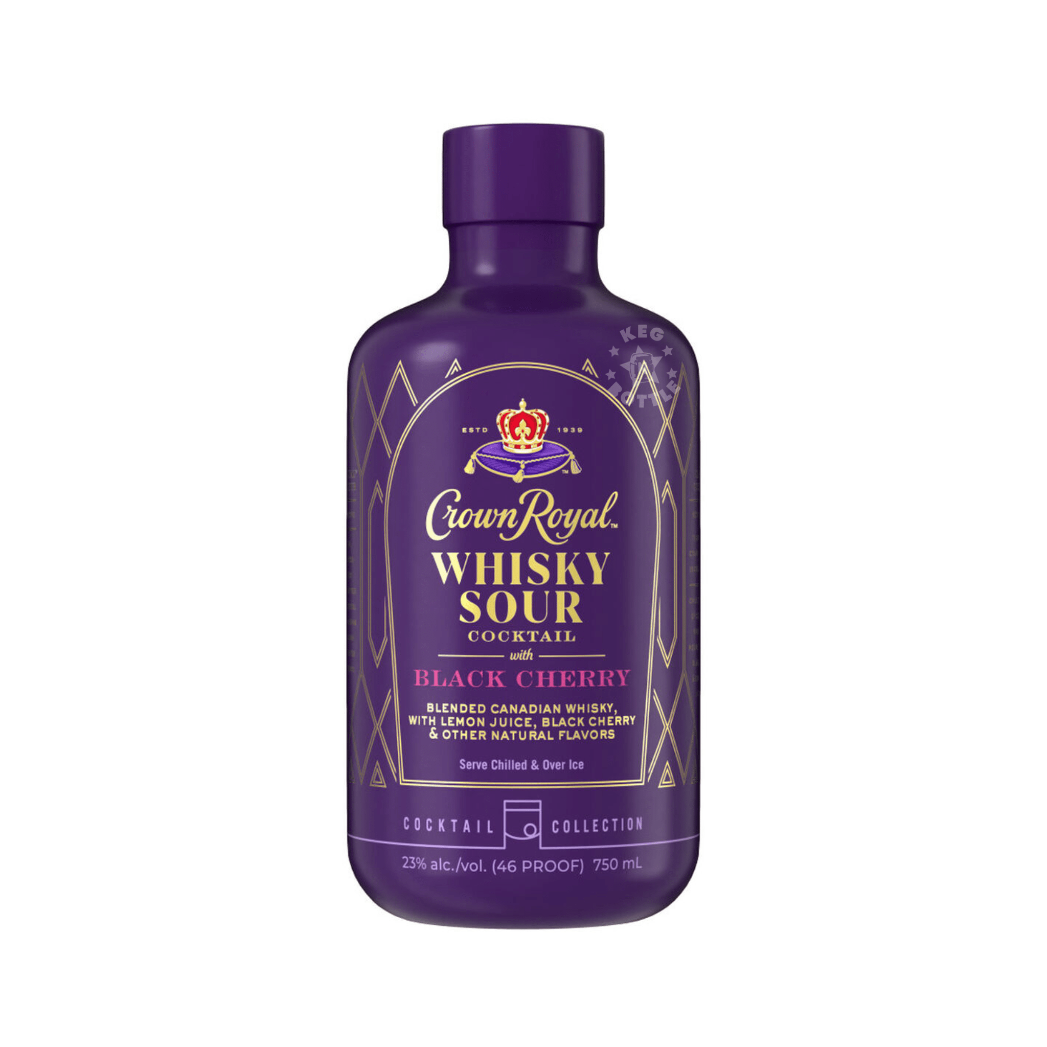 Crown Royal Whiskey Sour With Black Cherry RTD Cocktail (750 ml) | Keg ...