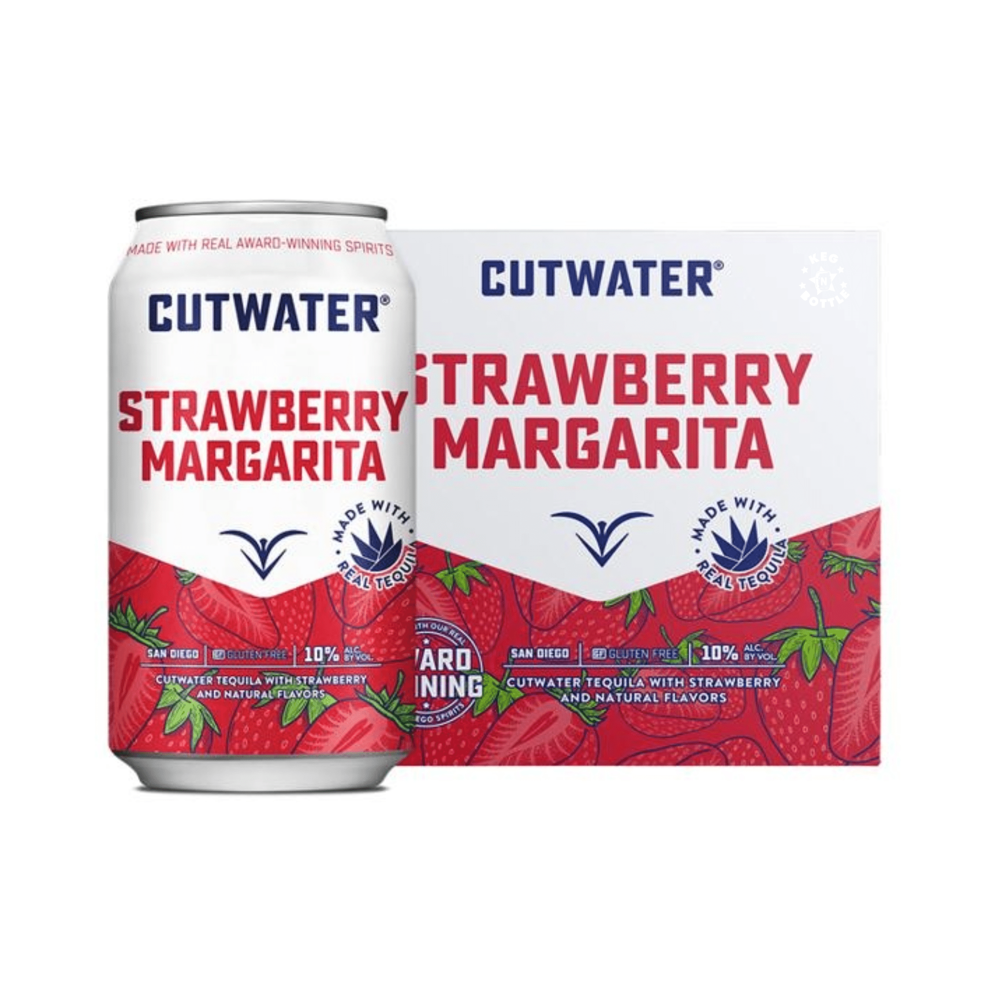 Cutwater Strawberry Margarita (4 Pack) | Keg N Bottle