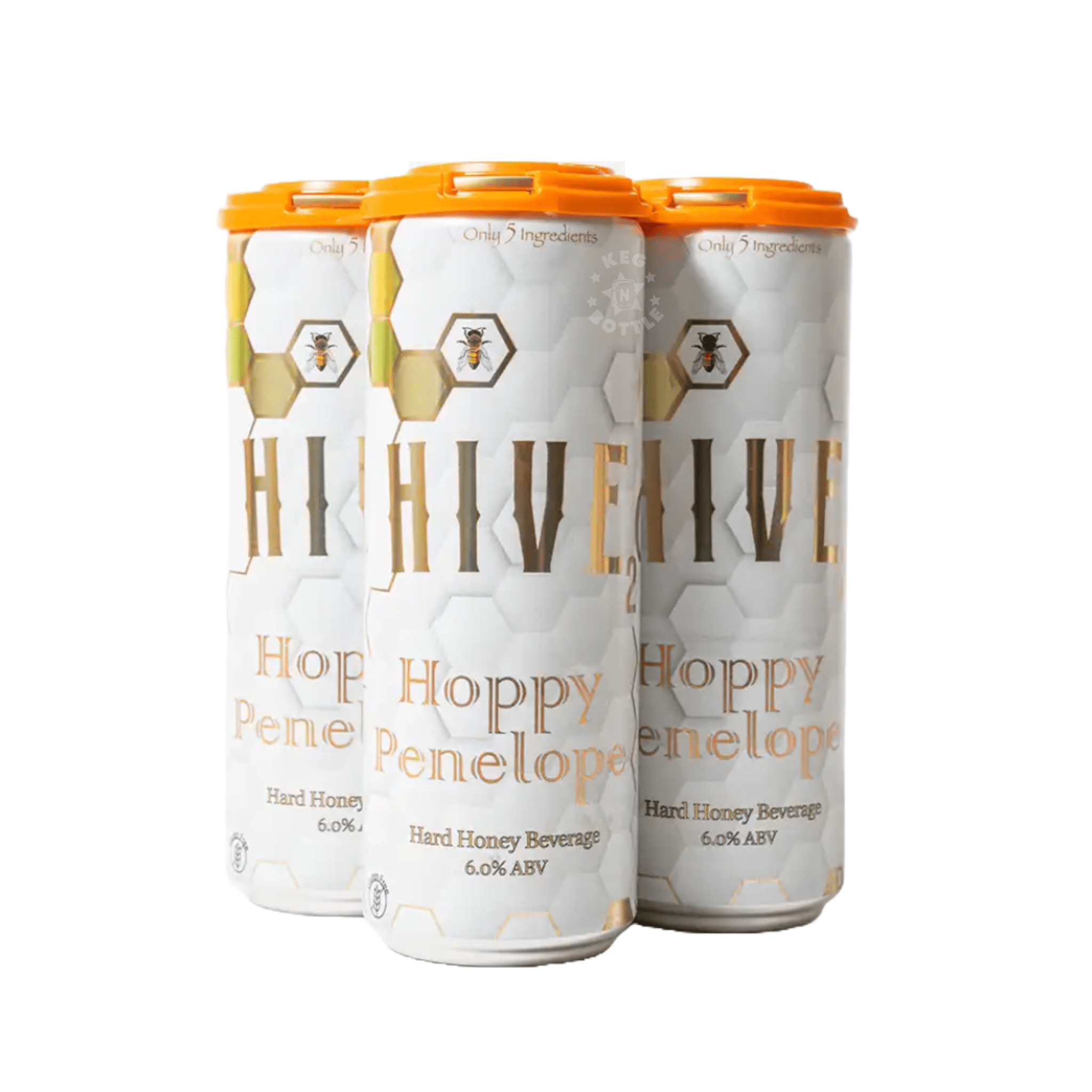 Hive Hoppy Penelope Hard Honey Beverage (4 Pack) | Keg N Bottle
