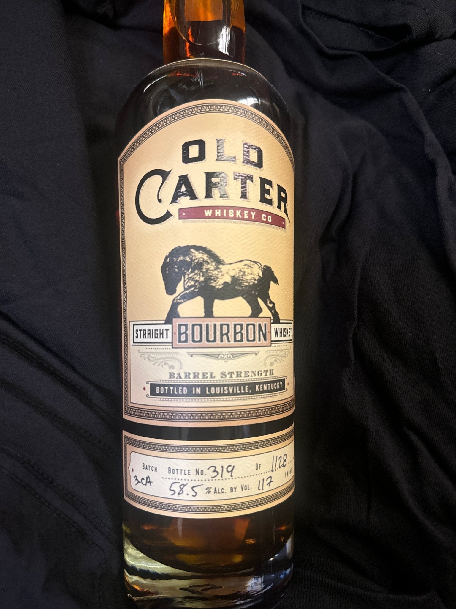 Old Carter Straight Bourbon Whiskey Batch 3-CA (750 ml) | Keg N Bottle