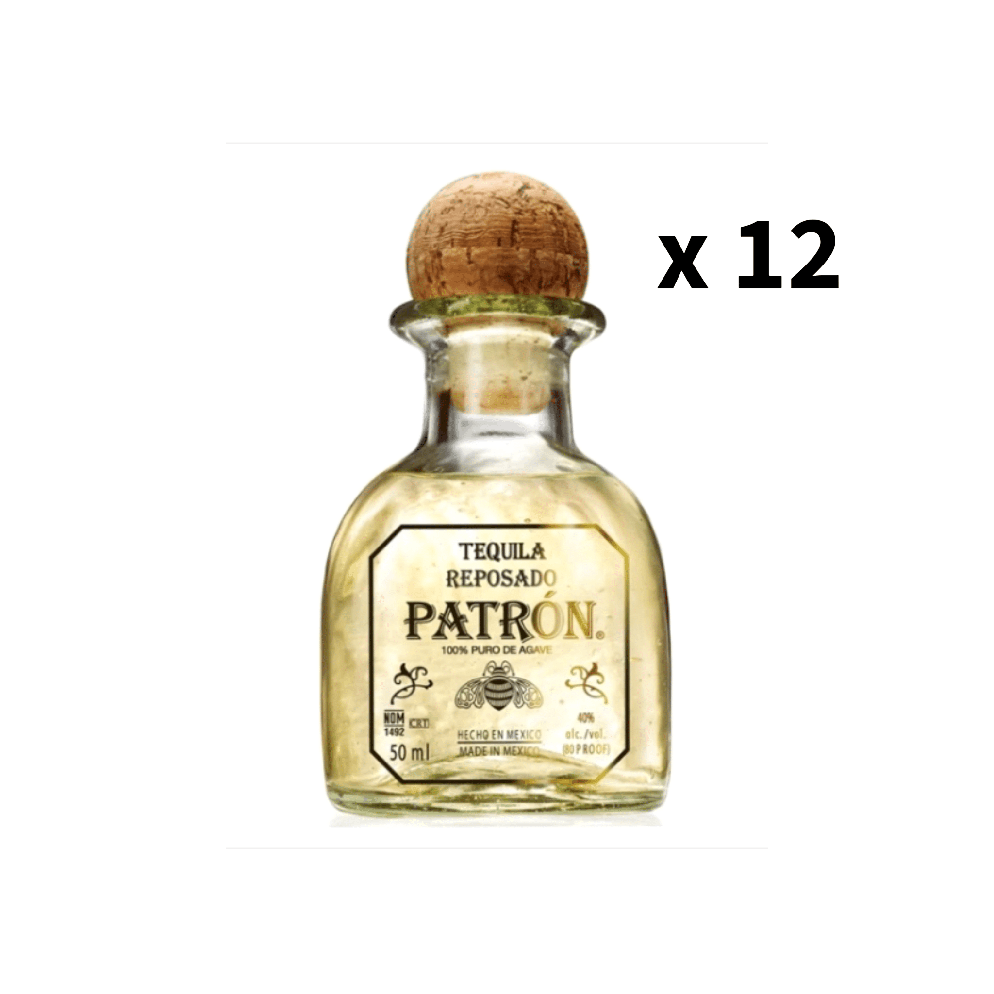 Patron Reposado Tequila Miniature (12 Pack) | Keg N Bottle
