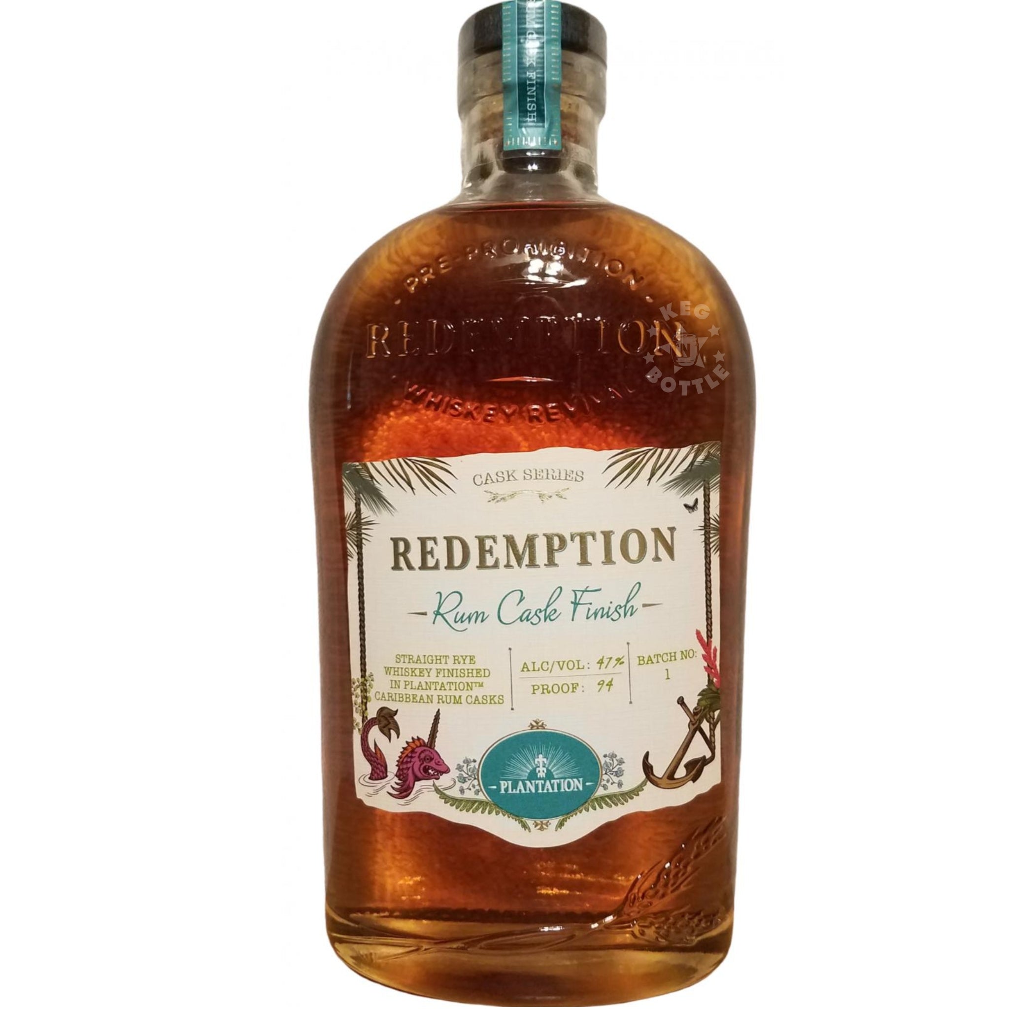Redemption Rye Rum Whiskey - Plantation (750 ml) | Keg N Bottle
