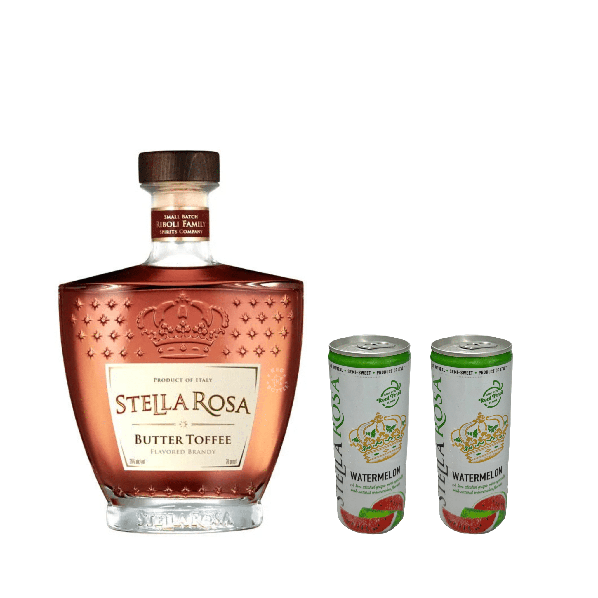 Stella Rosa Butter Toffee Brandy & 2 Watermelon Cans Combo Pack | Keg N ...