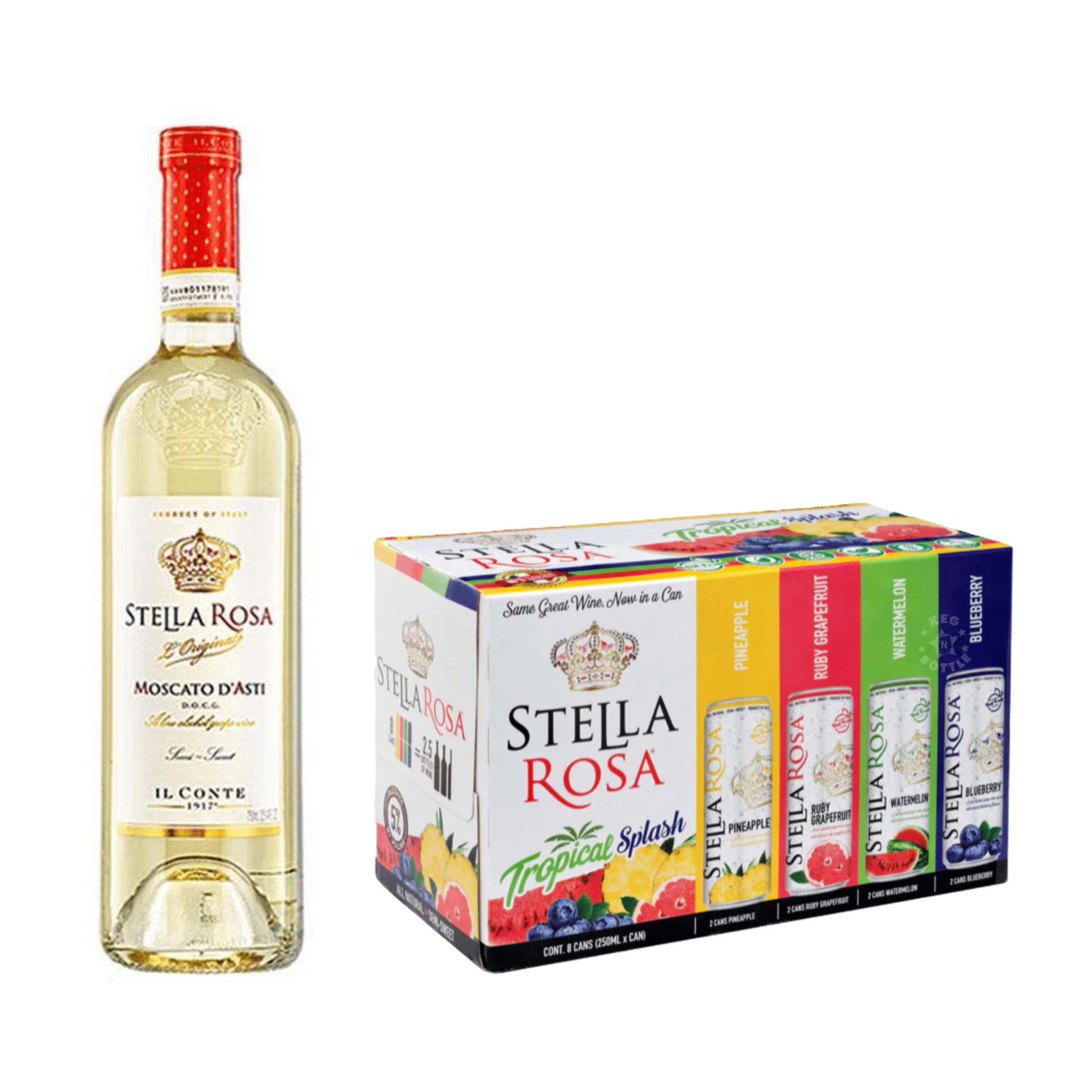 Stella Rosa Moscato d'Asti & Tropical Splash Combo Pack | Keg N Bottle