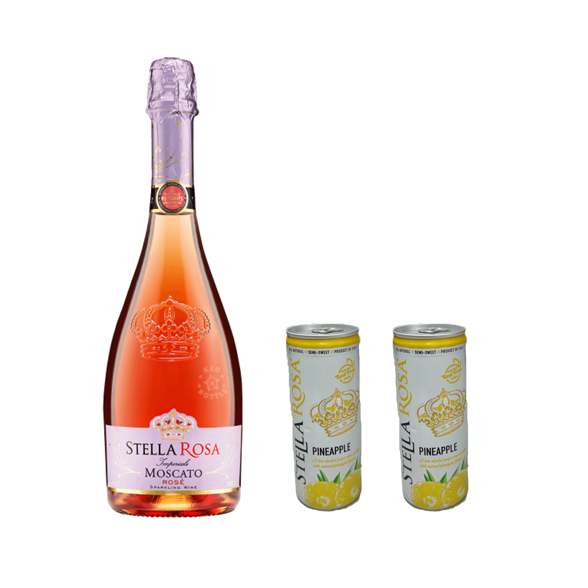 Stella Rosa Moscato Rose & 2 Pineapple Cans Combo Pack | Keg N Bottle