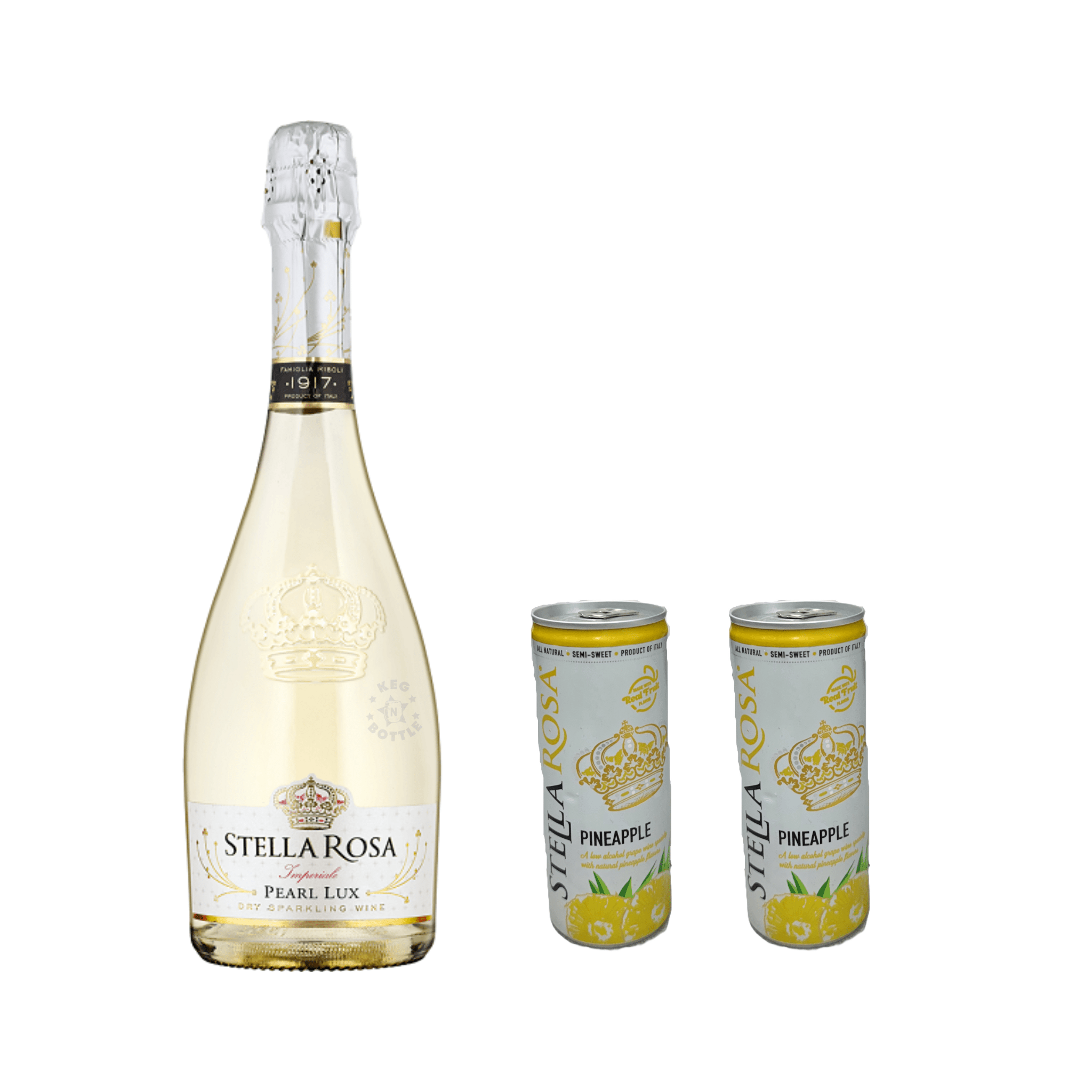 Stella Rosa Pearl Lux & 2 Pineapple Cans Combo Pack | Keg N Bottle