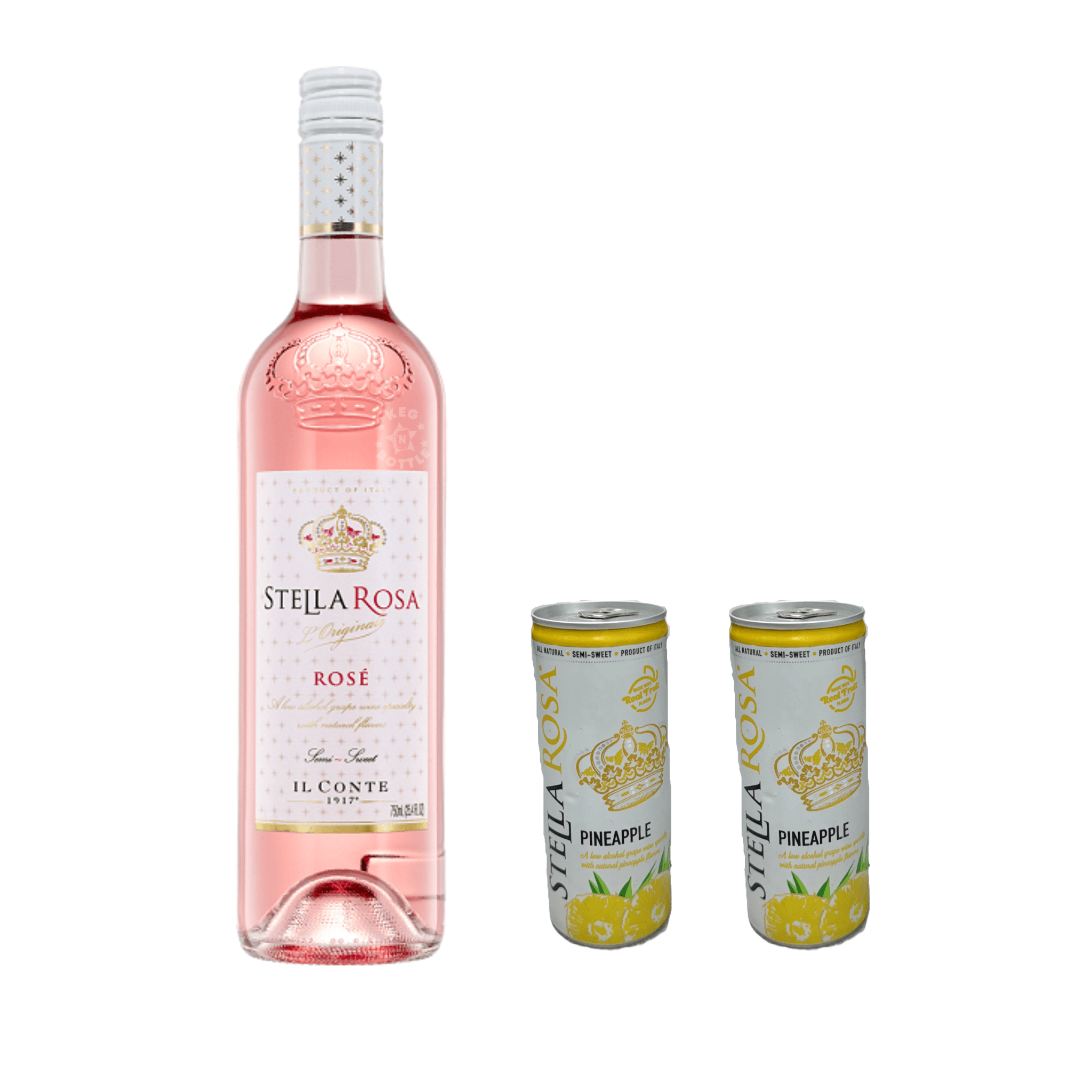 Stella Rosa Rosé & 2 Pineapple Cans Combo Pack | Keg N Bottle