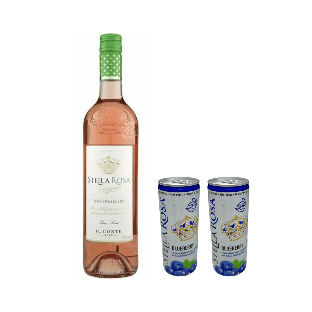 Stella Rosa Watermelon & 2 Blueberry Cans Combo Packs | Keg N Bottle