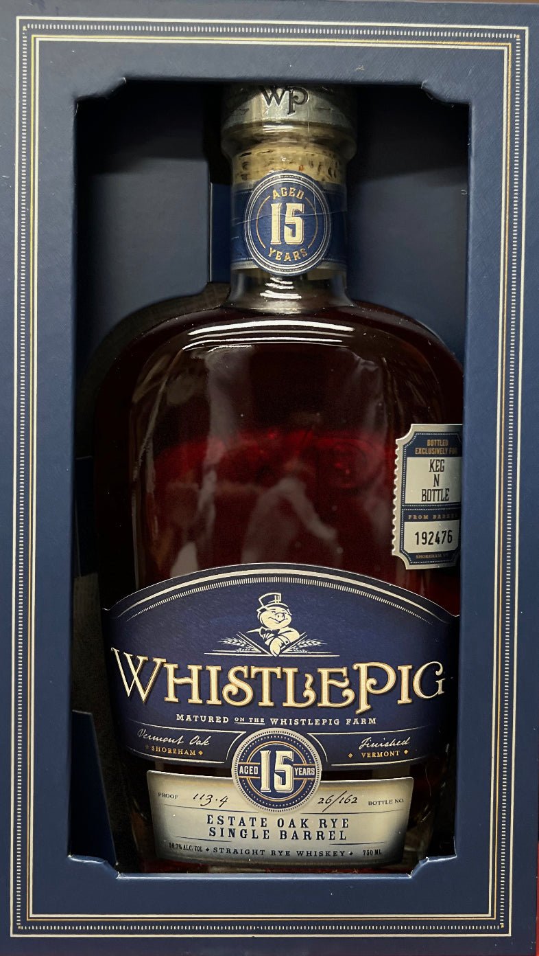 WhistlePig 15 Year Rye Keg N Bottle Single Barrel Barrel Select (750mL ...