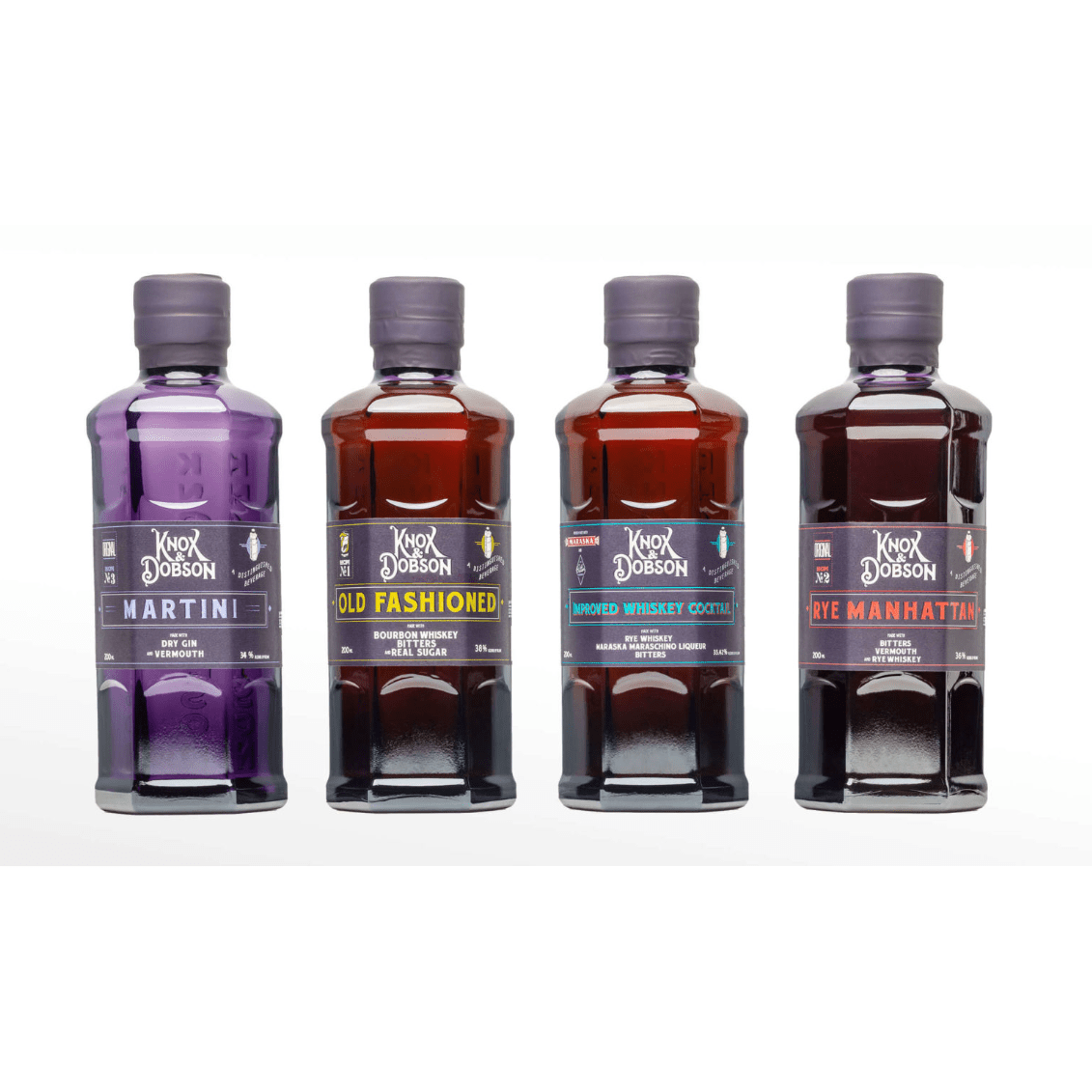 Knox & Dobson Ready To Drink Cocktails (4 x 200ml) | Keg N Bottle